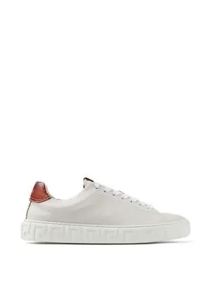 Versace Greek Leather Lace-up Sneakers