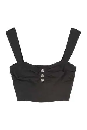 Pinko Voyager Decorative Button Crop Top