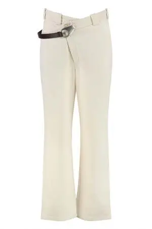 Pinko Paint Cotton Drill Trousers With Belt
