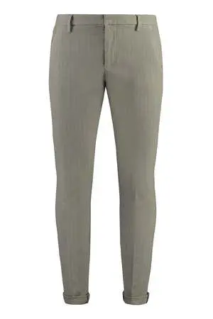 DONDUP Gaubert Cotton Chino Trousers With Roll-up Ankle Cuffs - Grey