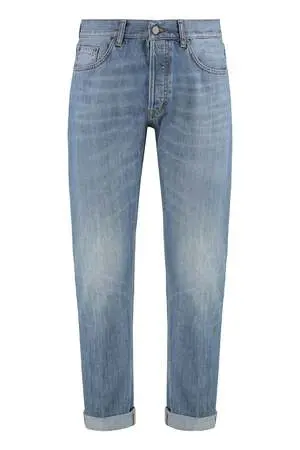 DONDUP Bray Regular Fit Jeans With Roll-up Ankle Cuffs - Denim