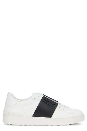Valentino Garavani Low Leather Open Sneaker - White