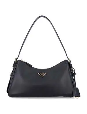 Prada Leather Hobo Shoulder Bag - Nero