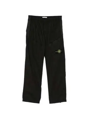 Stone Island Compass Patch Cargo Pants - Black
