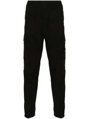 Stone Island Logo Patch Cargo Pants - Black