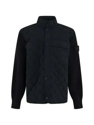 Stone Island Quilted Panelled Jacket - Black