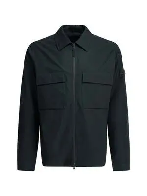 Stone Island Logo-patch Zip-up Jacket - Navyblue