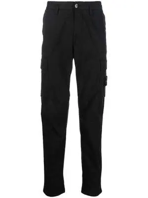 Stone Island Stone Logo-patch Trousers - Black