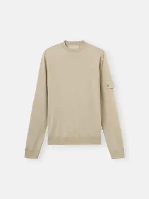 Stone Island Logo-patch Sweater - Beige