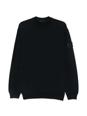 Stone Island Logo Patch Crewneck Sweater - Navyblue