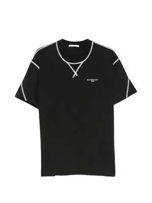 Givenchy Contrasted Stitch T-shirt - Black