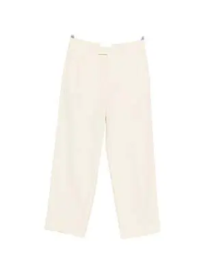 PT TORINO Cotton Trousers With Zip And Hook Closure - Bianco