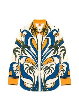 Farm Rio Long-sleeved Tropical Print Shirt - Multicolor