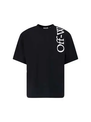 Off-White Graphic Print Oversized T-shirt - Black