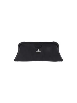 VIVIENNE WESTWOOD Calf Leather Crossbody Bag - Black
