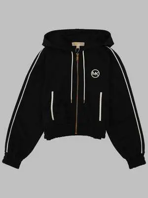 Michael Kors Zip-up Hooded Jacket With Contrast Piping