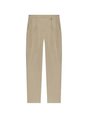 Casablanca Pleated Straight-leg Trousers - Lightbrown