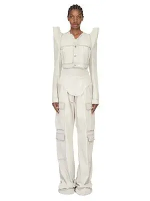 Rick Owens Cargo Shorts With Elasticated Drawstring And Mini Front Zip