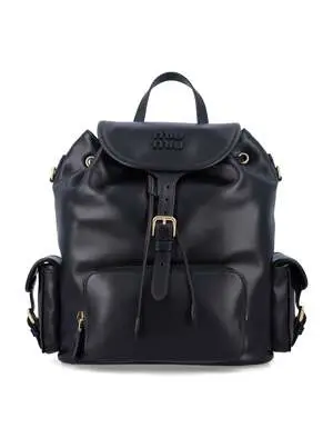 Miu Miu Calfskin Backpack - Nero