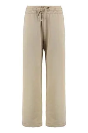 Maison Kitsuné Wide Cotton Jogging Pants For - Beige