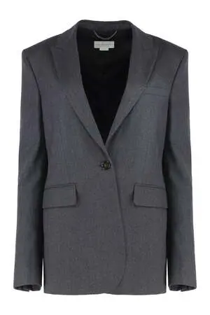 Stella McCartney Single-breasted One-button Wool Jacket With Lapel Collar