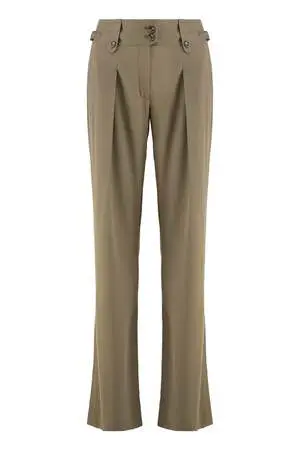 TOM FORD Silk Trousers With Side And Back Welt Pockets - Khaki