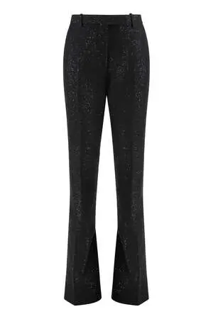 TOM FORD Sequined Wool-blend Crepe Tailored Straight-leg Trousers