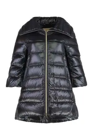 Herno Shiny Polyamide Down Jacket With Dual-slider Zip - Black