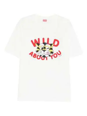 Kenzo Wild Tiger Lightweight T-shirt For - Bianco