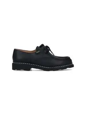 Paraboot Leather Lace-up Lug Sole Shoes - Black