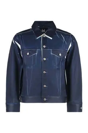 Comme Des Garçons Technical Fabric Overshirt With Flap Pockets - Blue