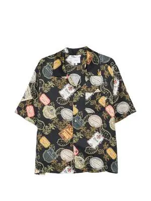 Rhude Vin Bandana Print Button-up Shirt - Blackmulti