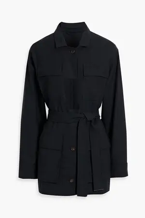 Brunello Cucinelli Wool Twill Belted Jacket