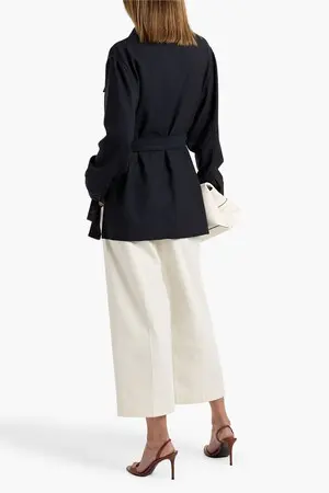 Brunello Cucinelli Wool Twill Belted Jacket