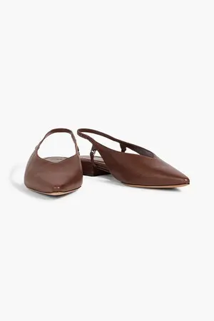 Vince Ines Leather Slingback Pointtoe Flats