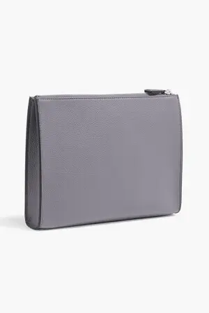 SERAPIAN Pebbled Leather Clutch