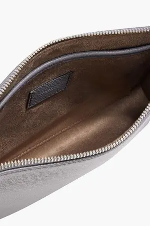 SERAPIAN Pebbled Leather Clutch