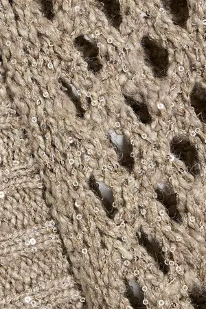 Brunello Cucinelli Sequinembellished Openknit Hooded Cardigan