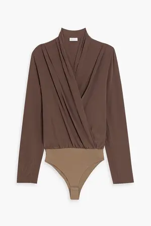 Brunello Cucinelli Draped Silk Bodysuit