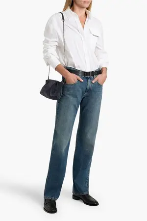 Brunello Cucinelli Embellished Cotton-blend Poplin Shirt