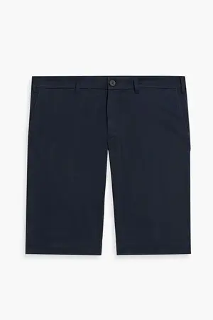 Canali Cottonblend Twill Shorts - Navy