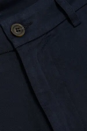Canali Cottonblend Twill Shorts - Navy