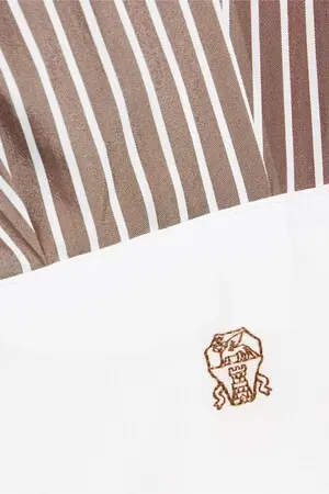 Brunello Cucinelli Striped Cotton And Silk-blend Shirt