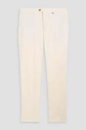 Canali Cottonblend Twill Chinos - Cream