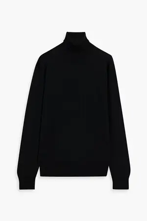 Canali Wool Turtleneck Sweater - Black