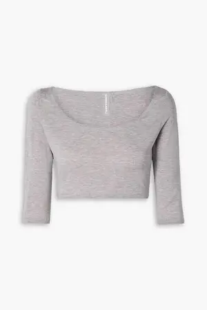 Norma Kamali Cropped Stretchjersey Top