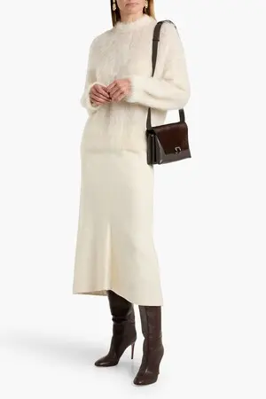 Brunello Cucinelli Brushed Mohair And Silkblend Mockneck Sweater