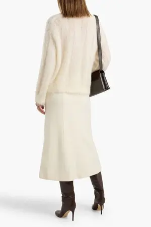 Brunello Cucinelli Brushed Mohair And Silkblend Mockneck Sweater