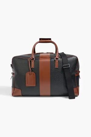 SERAPIAN Embossed Coated Canvas Duffle Bag - Black