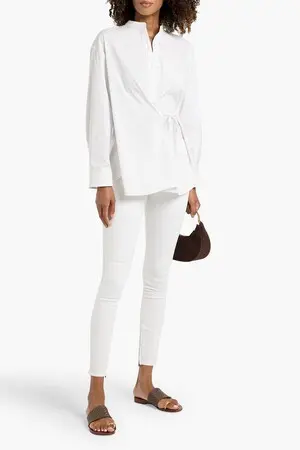 Theory Striped Cottonblend Poplin Shirt
